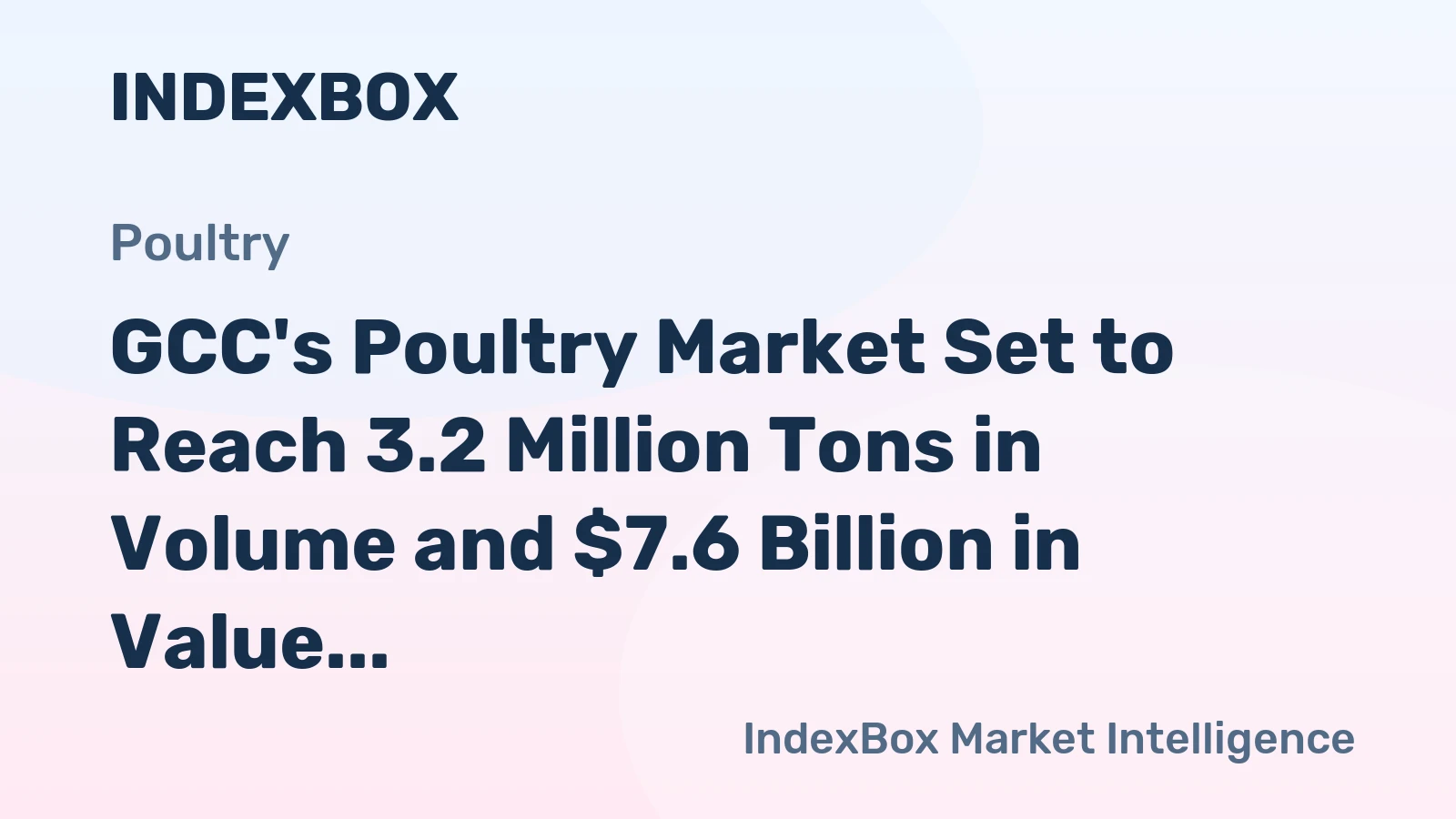 GCC's Poultry Market Set to Reach 3.2 Million Tons in Volume and $7.6 Billion in Value by 2035