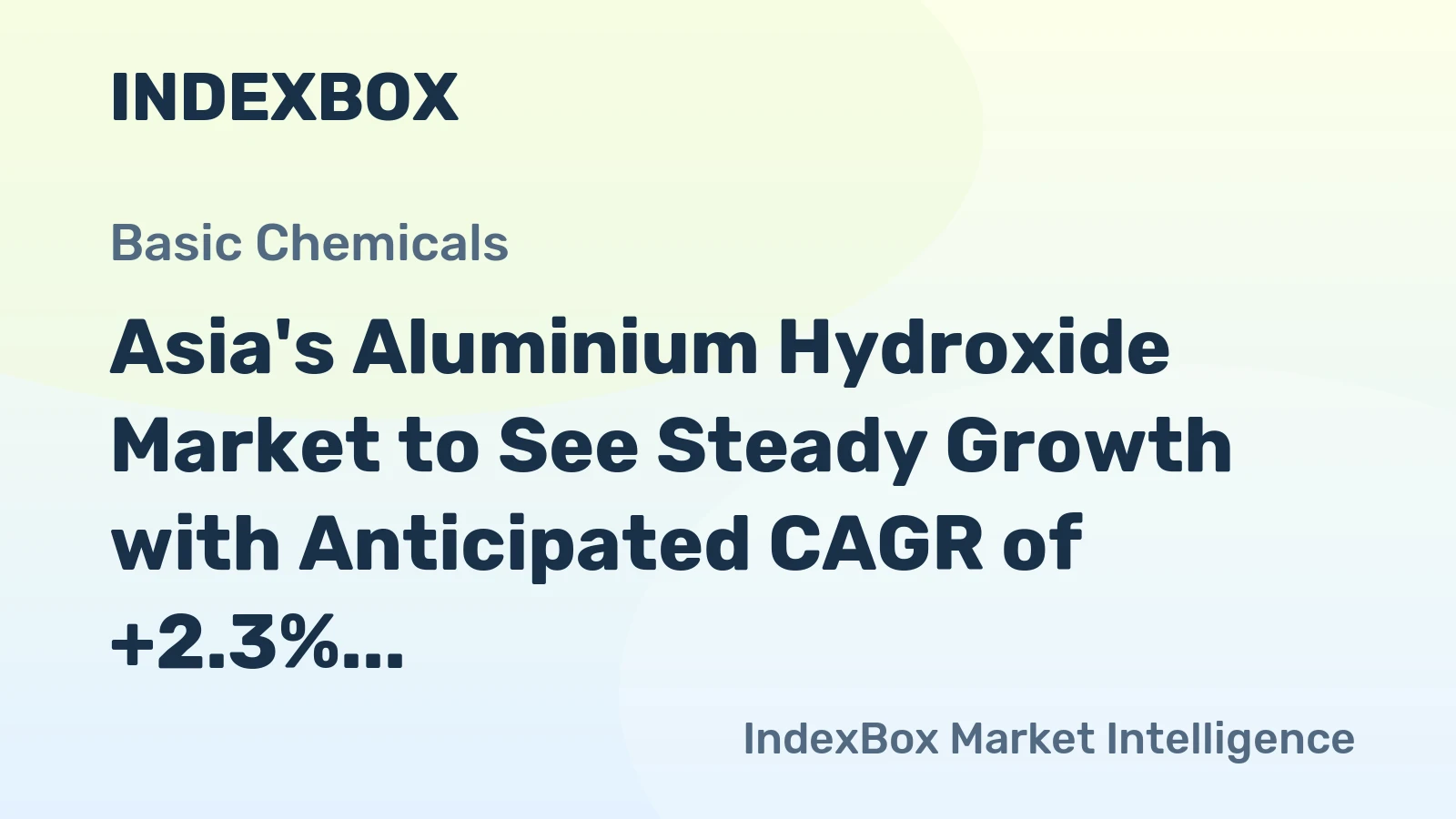 Asia's Aluminium Hydroxide Market to See Steady Growth with Anticipated CAGR of +2.3% by 2035