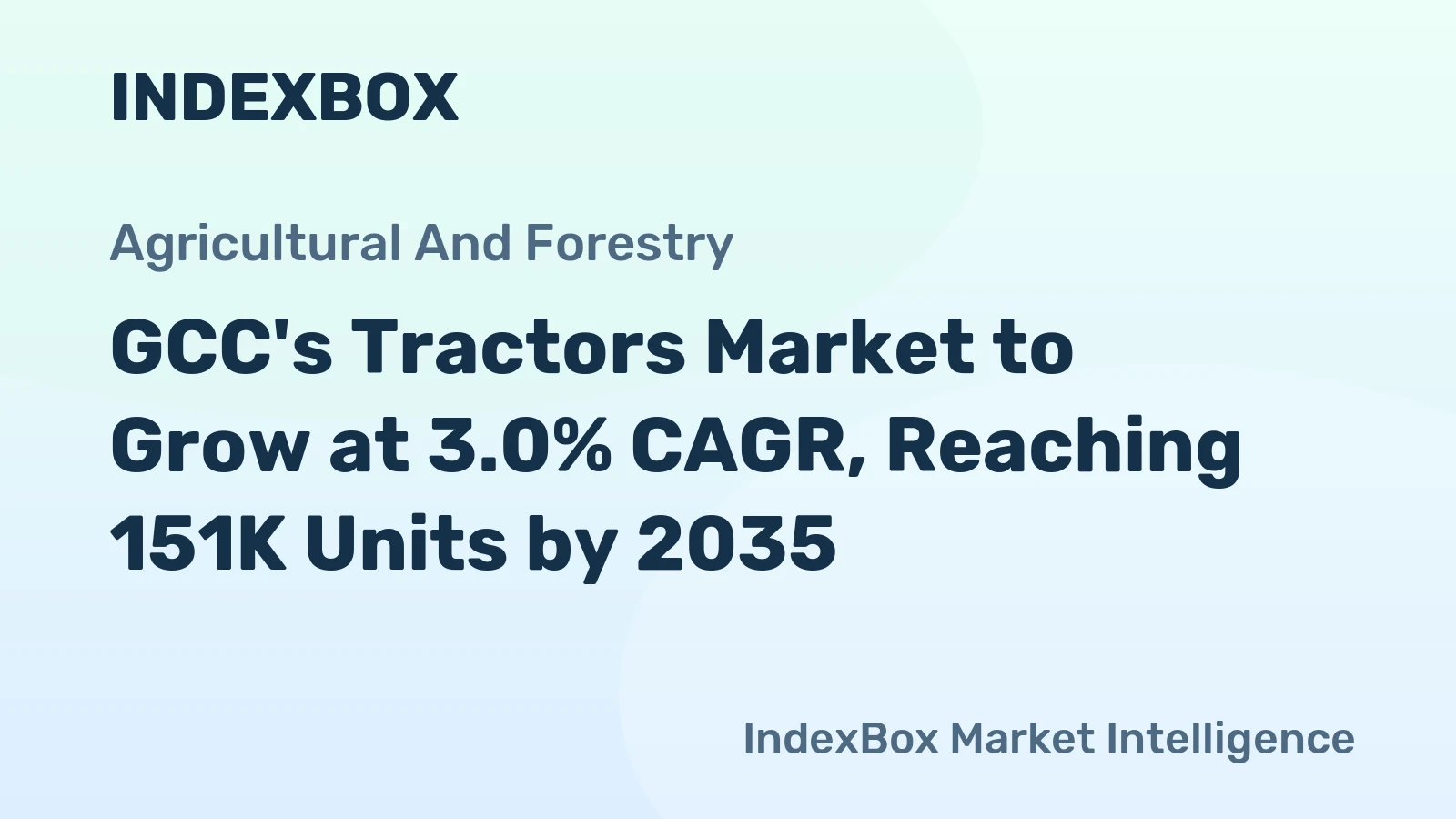 GCC's Tractors Market to Grow at 3.0% CAGR, Reaching 151K Units by 2035