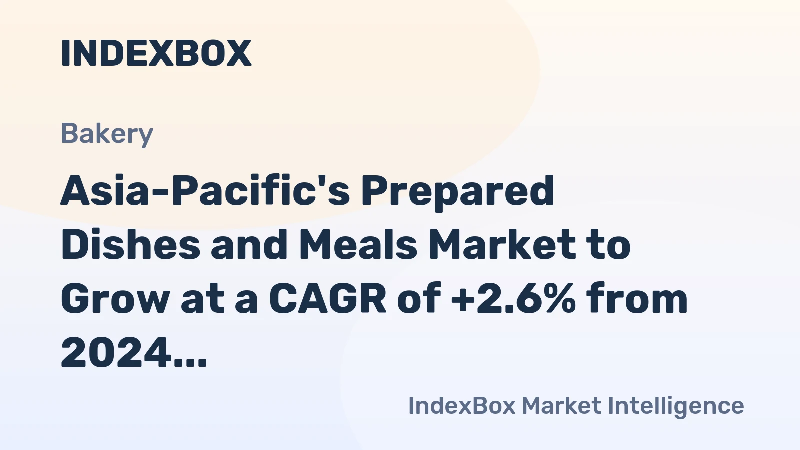 Asia-Pacific's Prepared Dishes and Meals Market to Grow at a CAGR of +2.6% from 2024 to 2035, Reaching $175.3B by the End of 2035