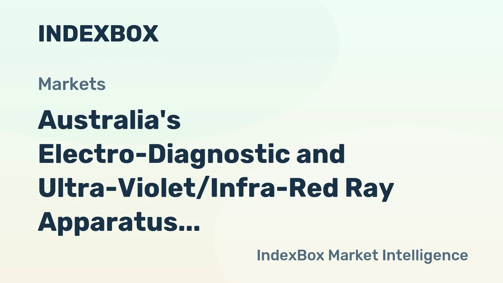 Australia's Electro-Diagnostic and Ultra-Violet/Infra-Red Ray Apparatus Market Expected to Reach 34M Units and $31.7B by 2035