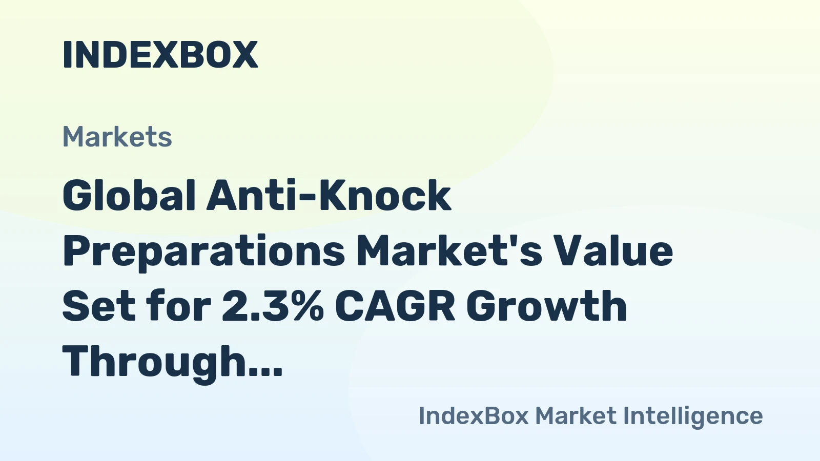 Global Anti-Knock Preparations Market's Value Set for 2.3% CAGR Growth Through 2035