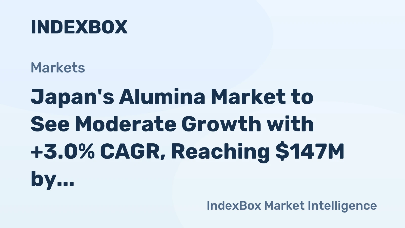 Japan's Alumina Market to See Moderate Growth with +3.0% CAGR, Reaching $147M by 2035