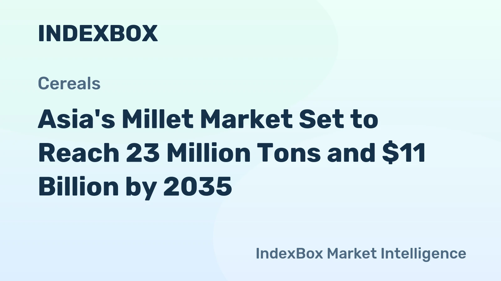 Asia's Millet Market Set to Reach 23 Million Tons and $11 Billion by 2035
