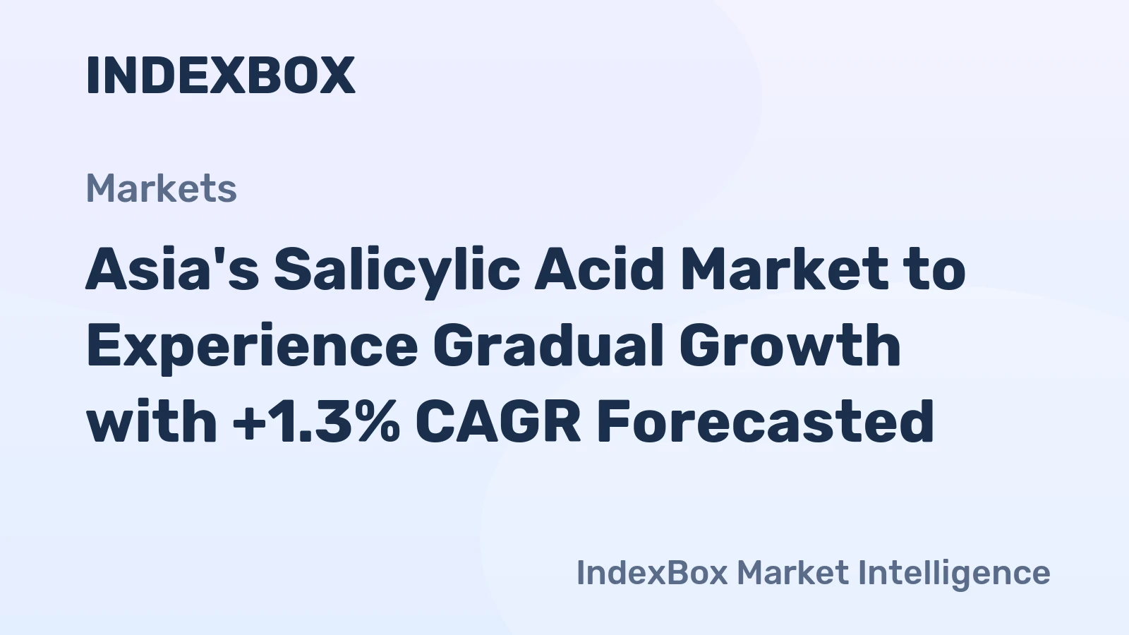 Asia's Salicylic Acid Market to Experience Gradual Growth with +1.3% CAGR Forecasted