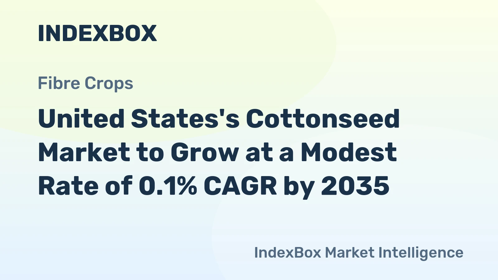 United States's Cottonseed Market to Grow at a Modest Rate of 0.1% CAGR by 2035
