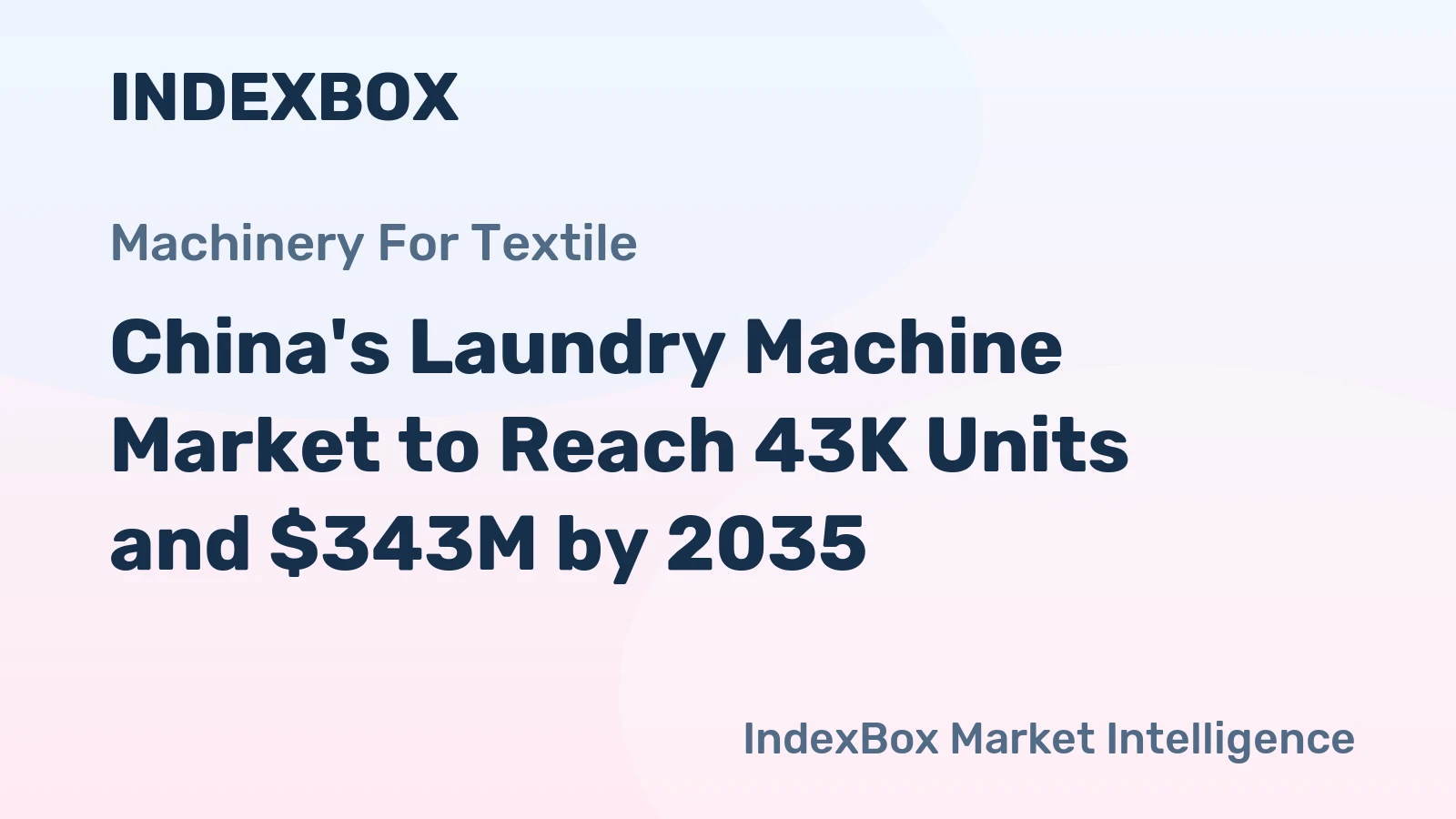 China's Laundry Machine Market to Reach 43K Units and $343M by 2035