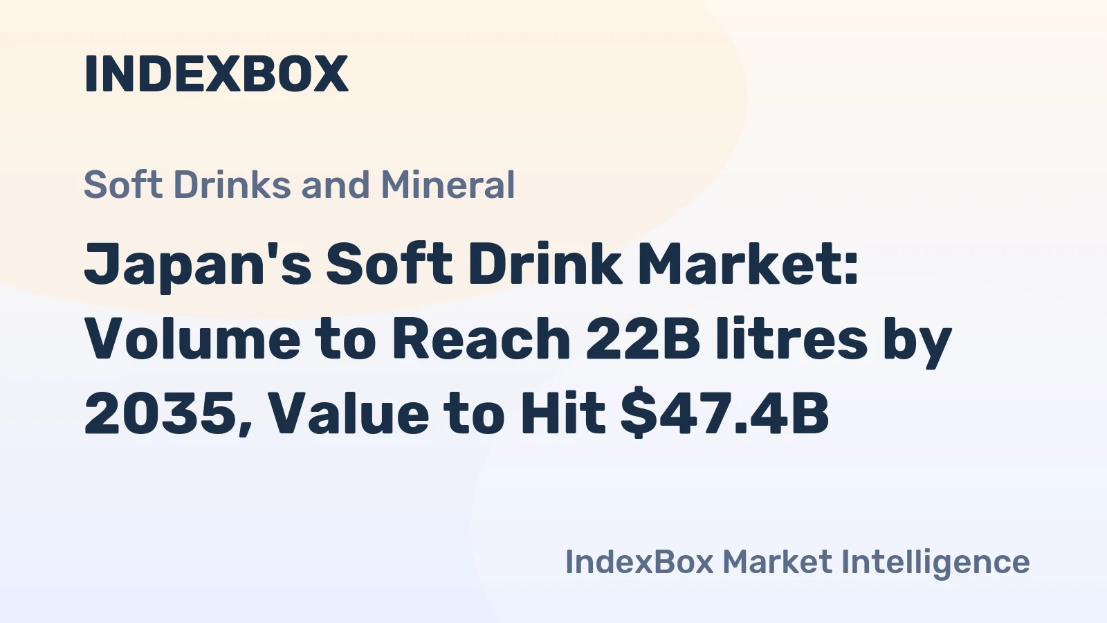 Japan's Soft Drink Market: Volume to Reach 22B litres by 2035, Value to Hit $47.4B