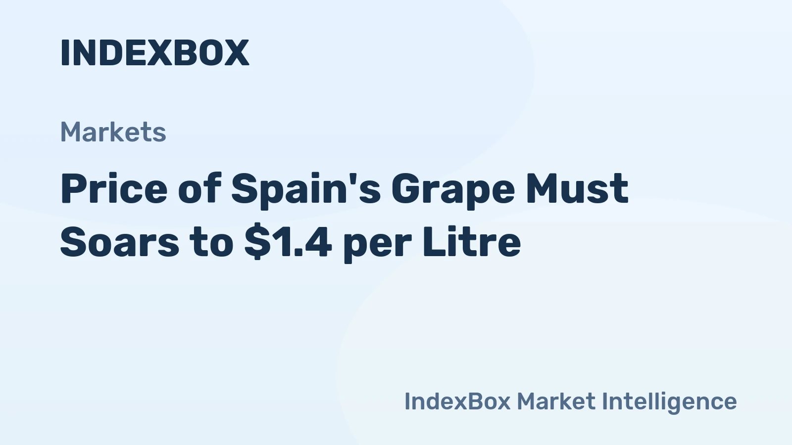 Price of Spain's Grape Must Soars to $1.4 per Litre