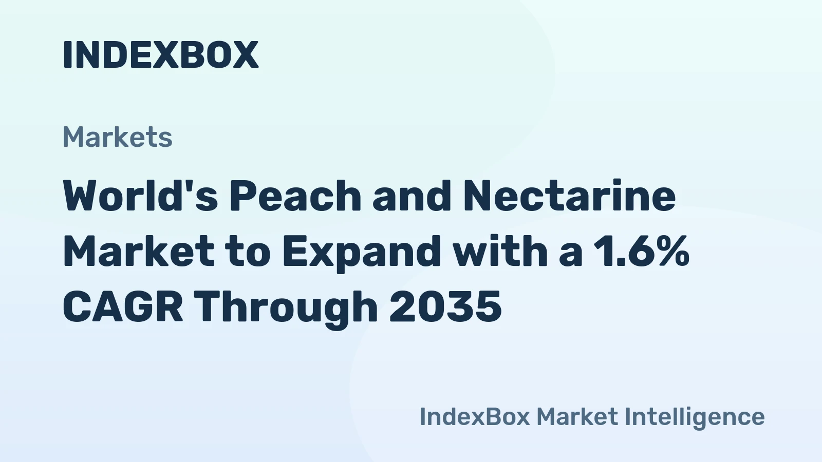 World's Peach and Nectarine Market to Expand with a 1.6% CAGR Through 2035