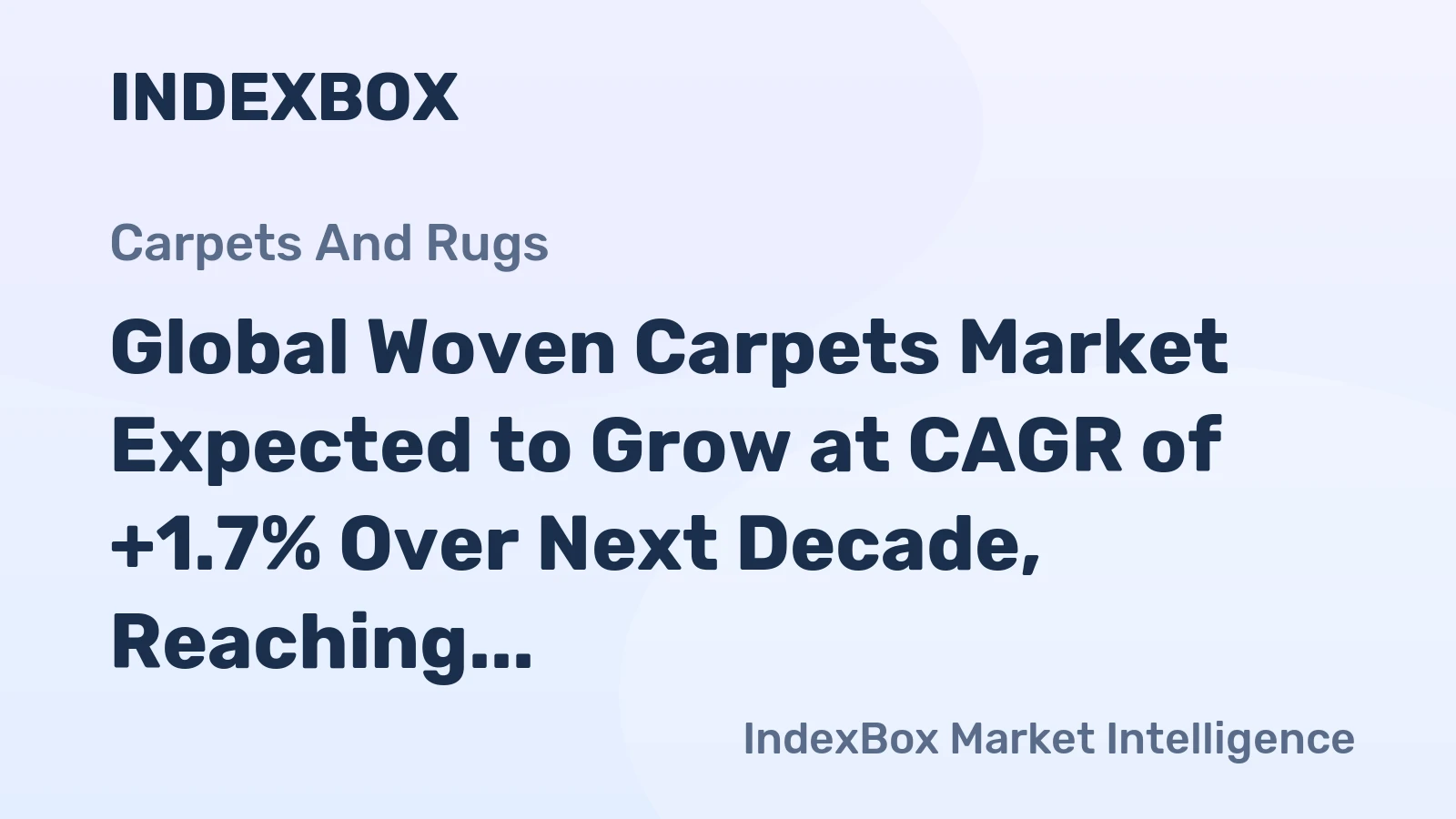 Global Woven Carpets Market Expected to Grow at CAGR of +1.7% Over Next Decade, Reaching $13.5B by 2035