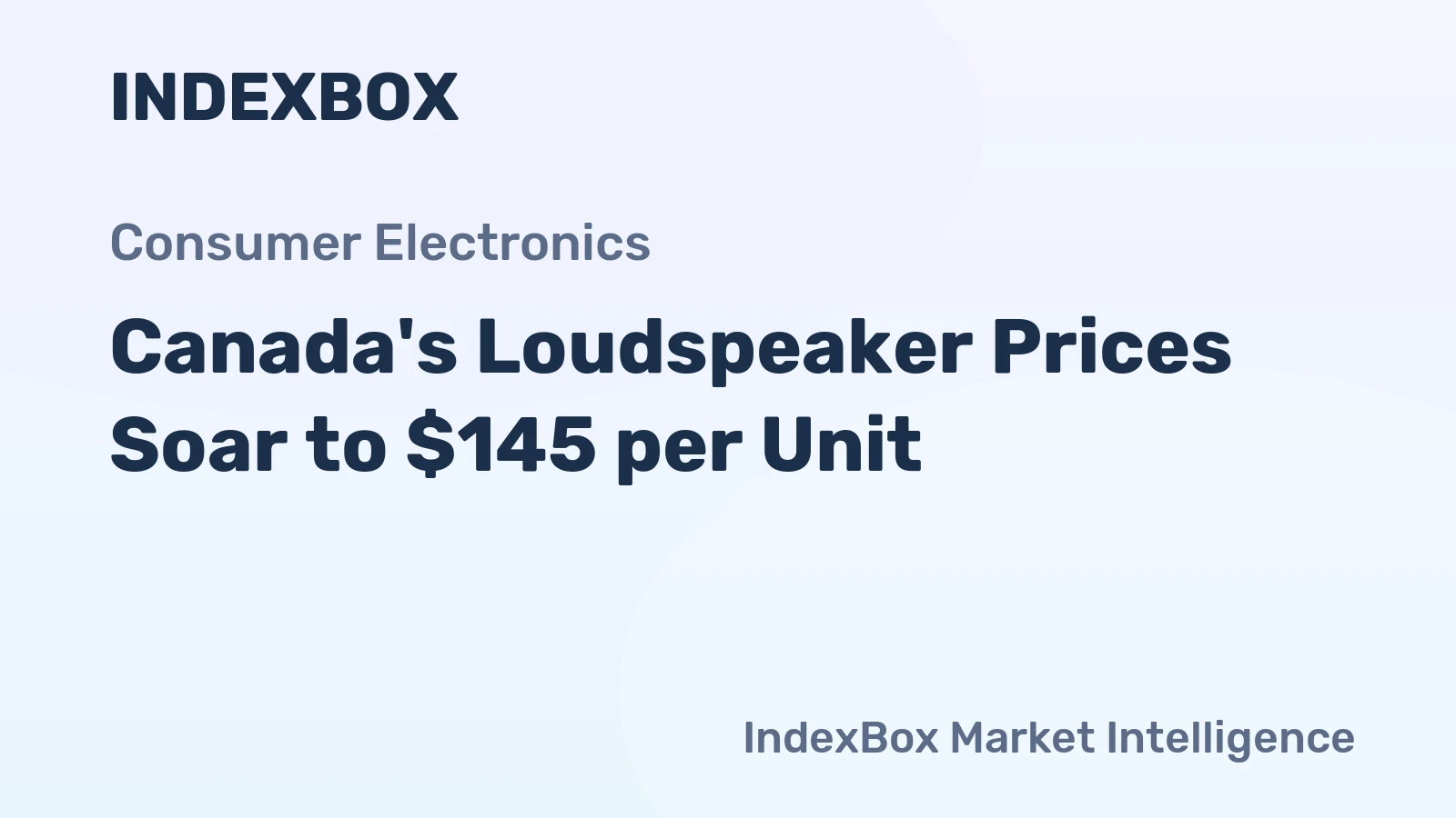 Canada's Loudspeaker Prices Soar to $145 per Unit