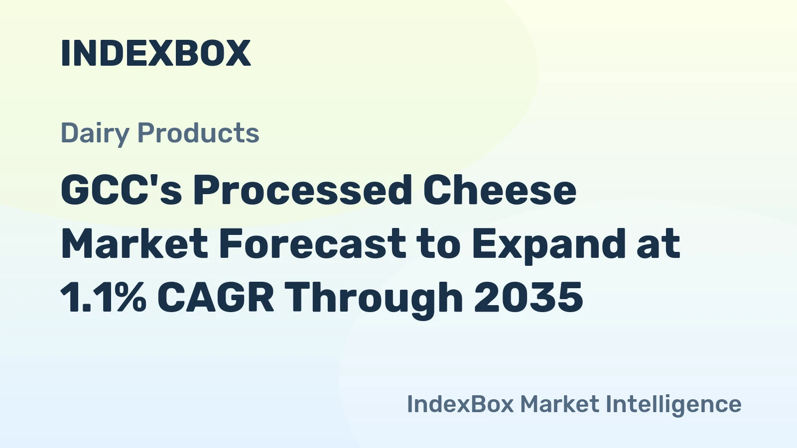 GCC's Processed Cheese Market Forecast to Expand at 1.1% CAGR Through 2035