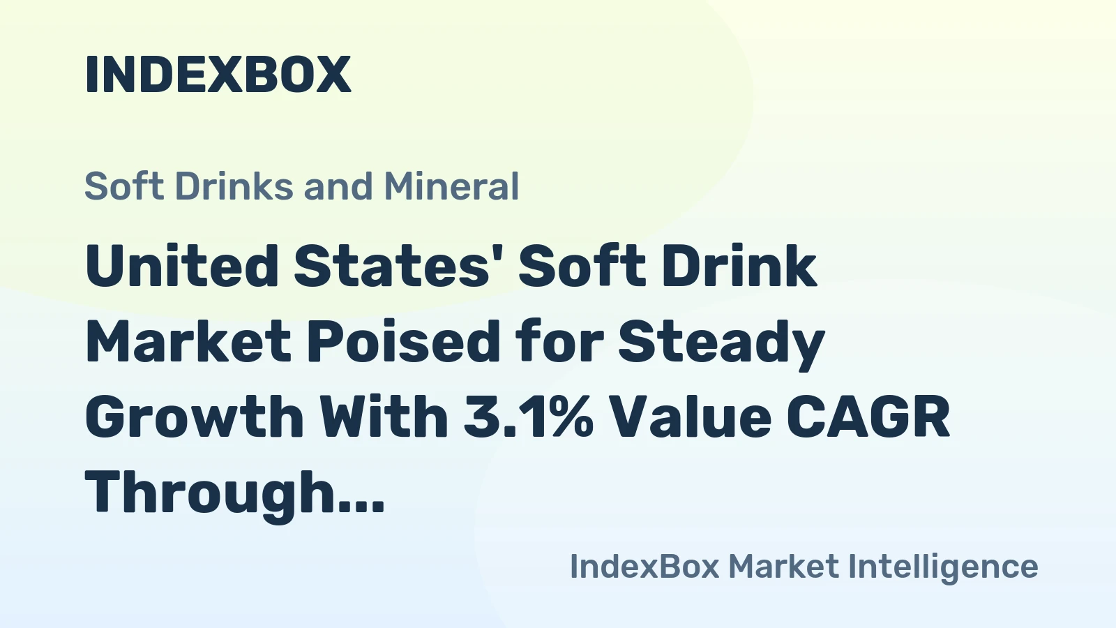 United States' Soft Drink Market Poised for Steady Growth With 3.1% Value CAGR Through 2035