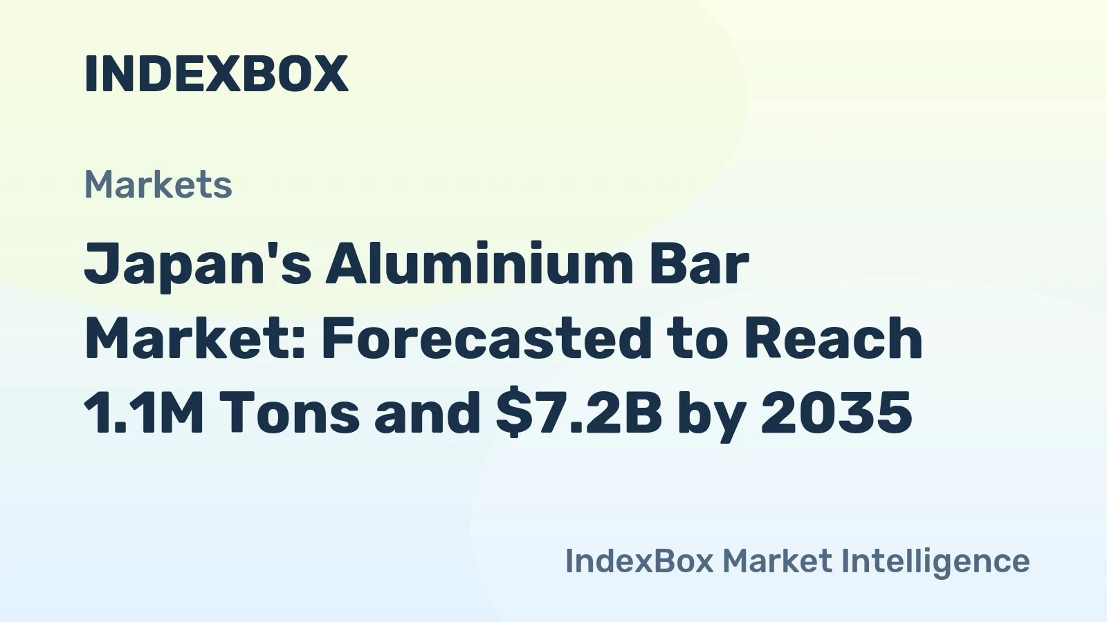 Japan's Aluminium Bar Market: Forecasted to Reach 1.1M Tons and $7.2B by 2035