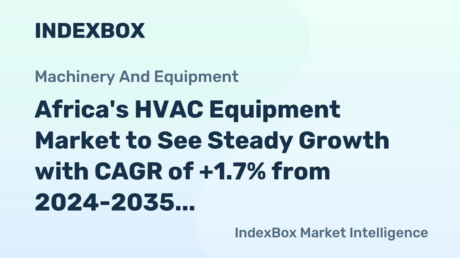 Africa's HVAC Equipment Market to See Steady Growth with CAGR of +1.7% from 2024-2035