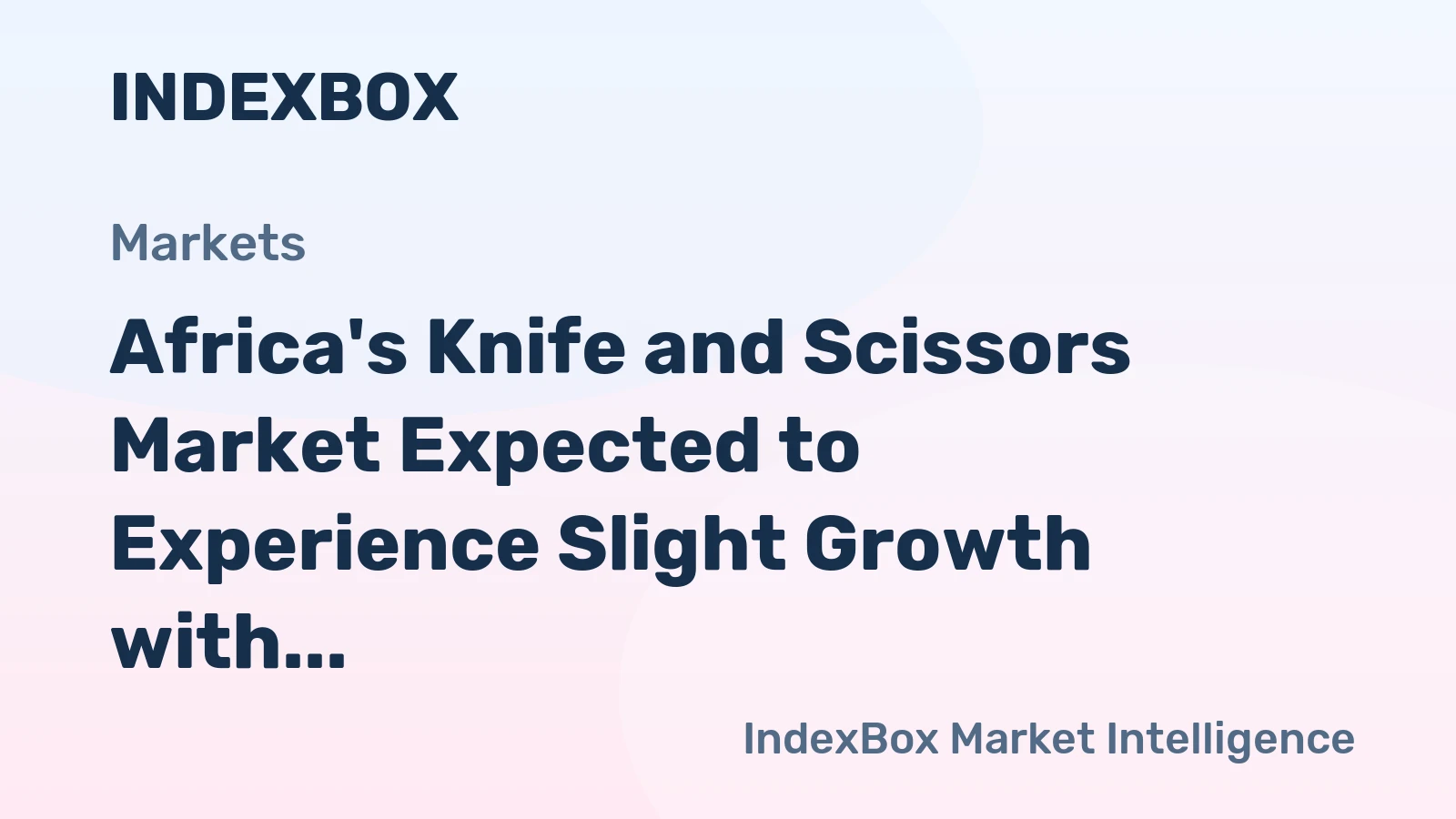 Africa's Knife and Scissors Market Expected to Experience Slight Growth with +2.4% CAGR