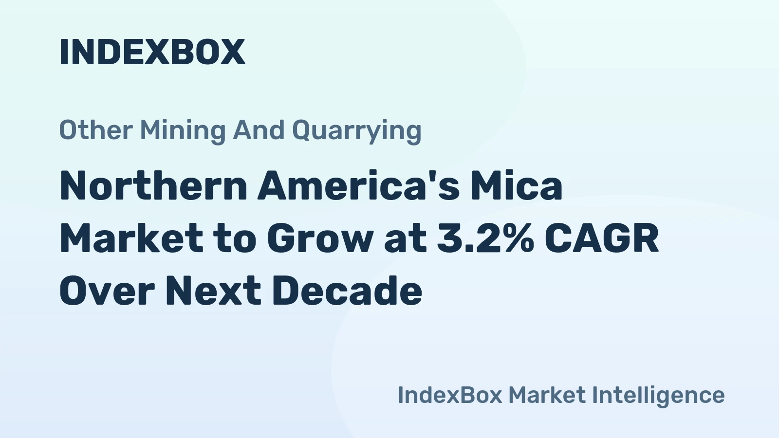 Northern America's Mica Market to Grow at 3.2% CAGR Over Next Decade