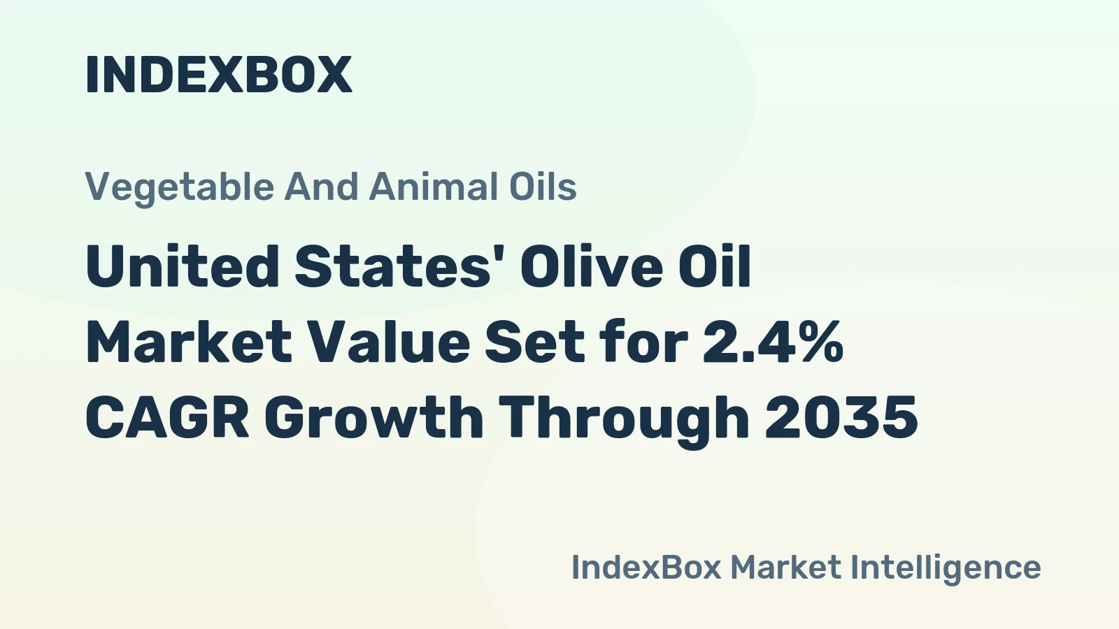 United States' Olive Oil Market Value Set for 2.4% CAGR Growth Through 2035