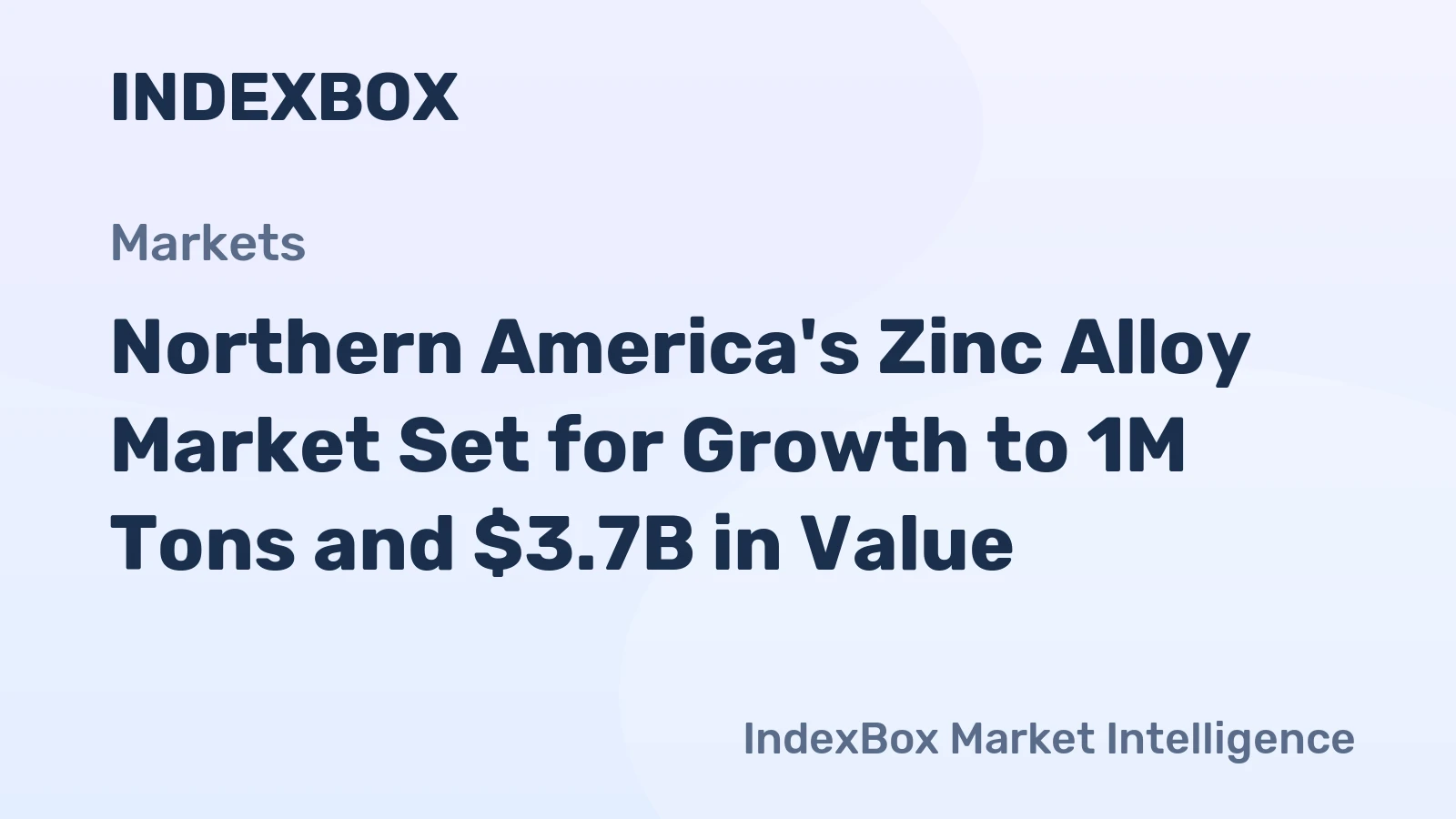 Northern America's Zinc Alloy Market Set for Growth to 1M Tons and $3.7B in Value