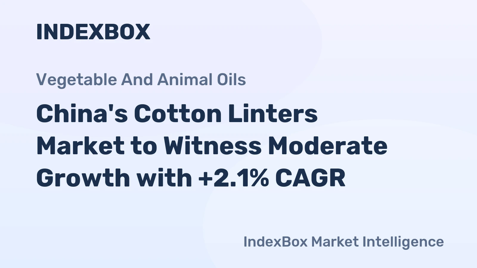 China's Cotton Linters Market to Witness Moderate Growth with +2.1% CAGR