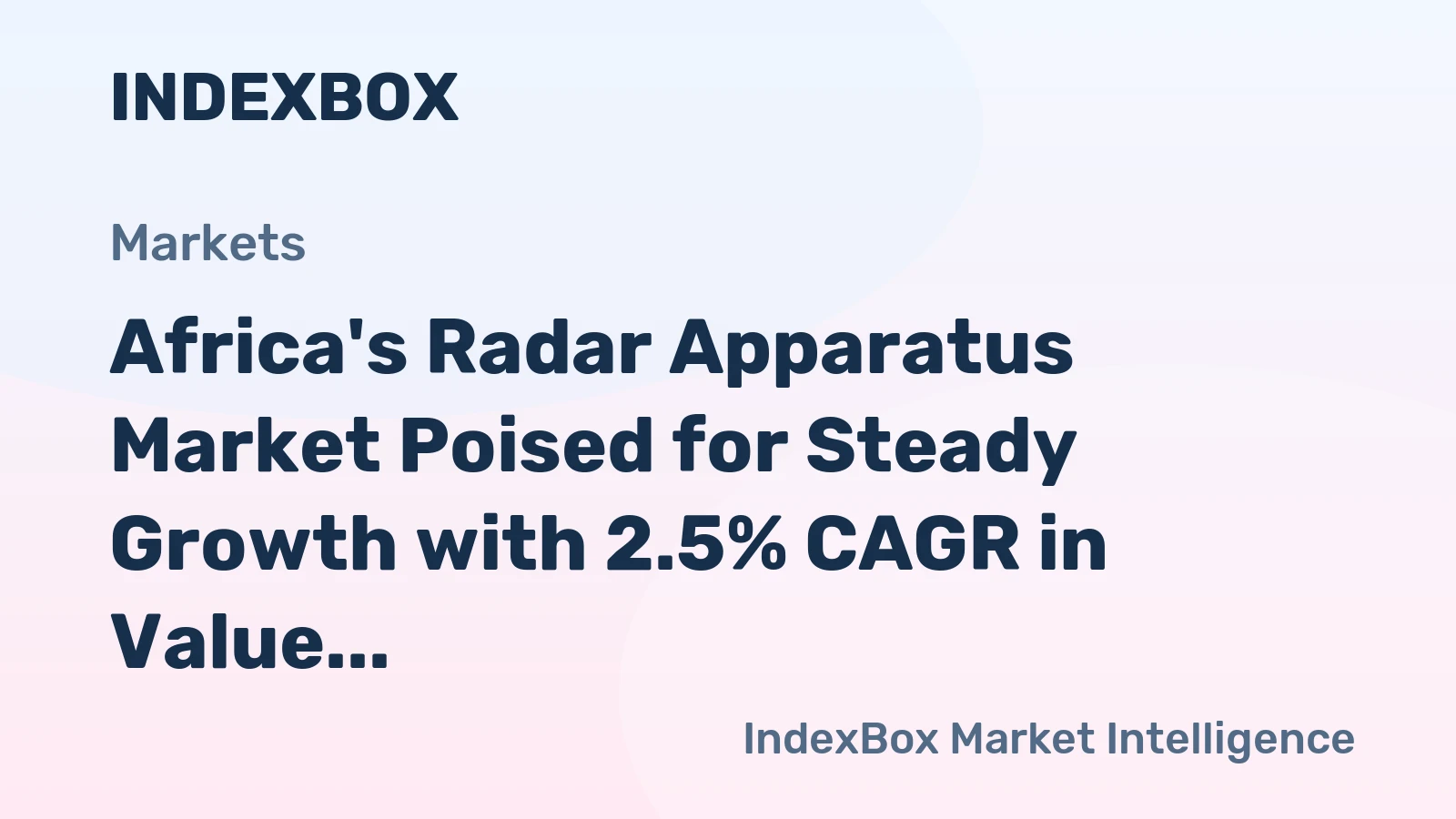 Africa's Radar Apparatus Market Poised for Steady Growth with 2.5% CAGR in Value Through 2035