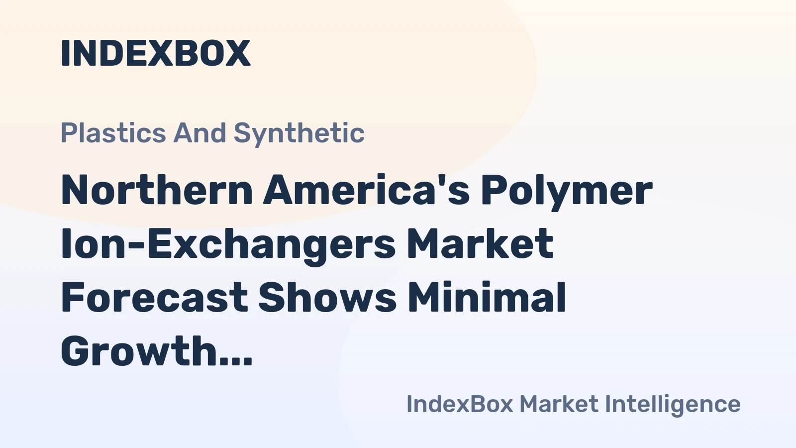 Northern America's Polymer Ion-Exchangers Market Forecast Shows Minimal Growth With +0.1% Volume CAGR