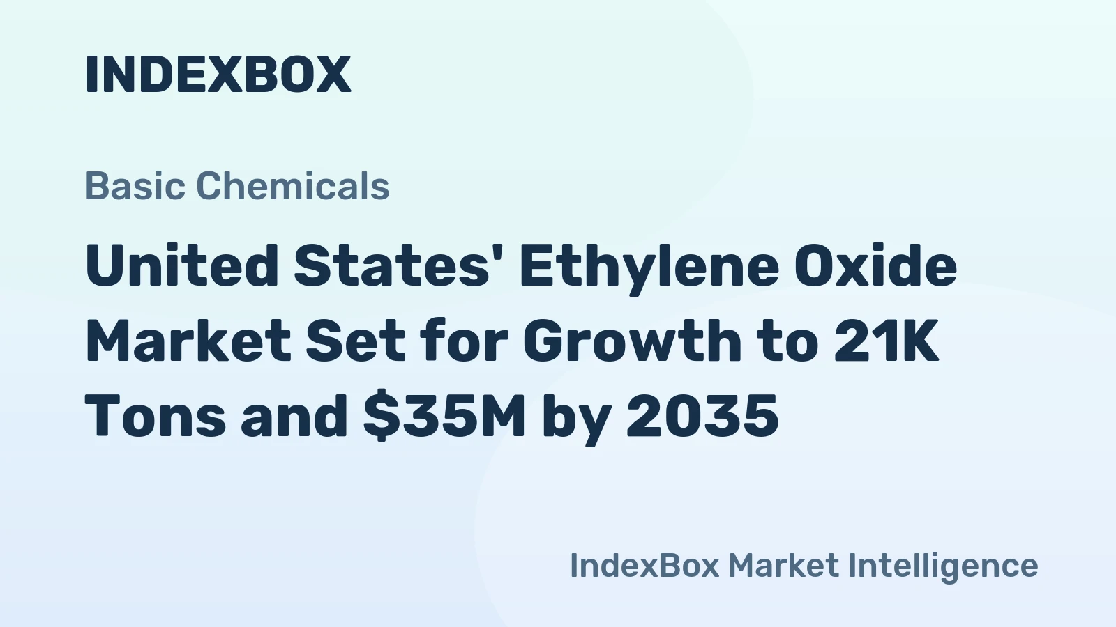 United States' Ethylene Oxide Market Set for Growth to 21K Tons and $35M by 2035