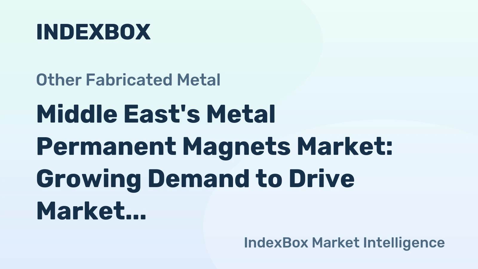 Middle East's Metal Permanent Magnets Market: Growing Demand to Drive Market Volume to 13K Tons by 2035, Reaching $388M in Value