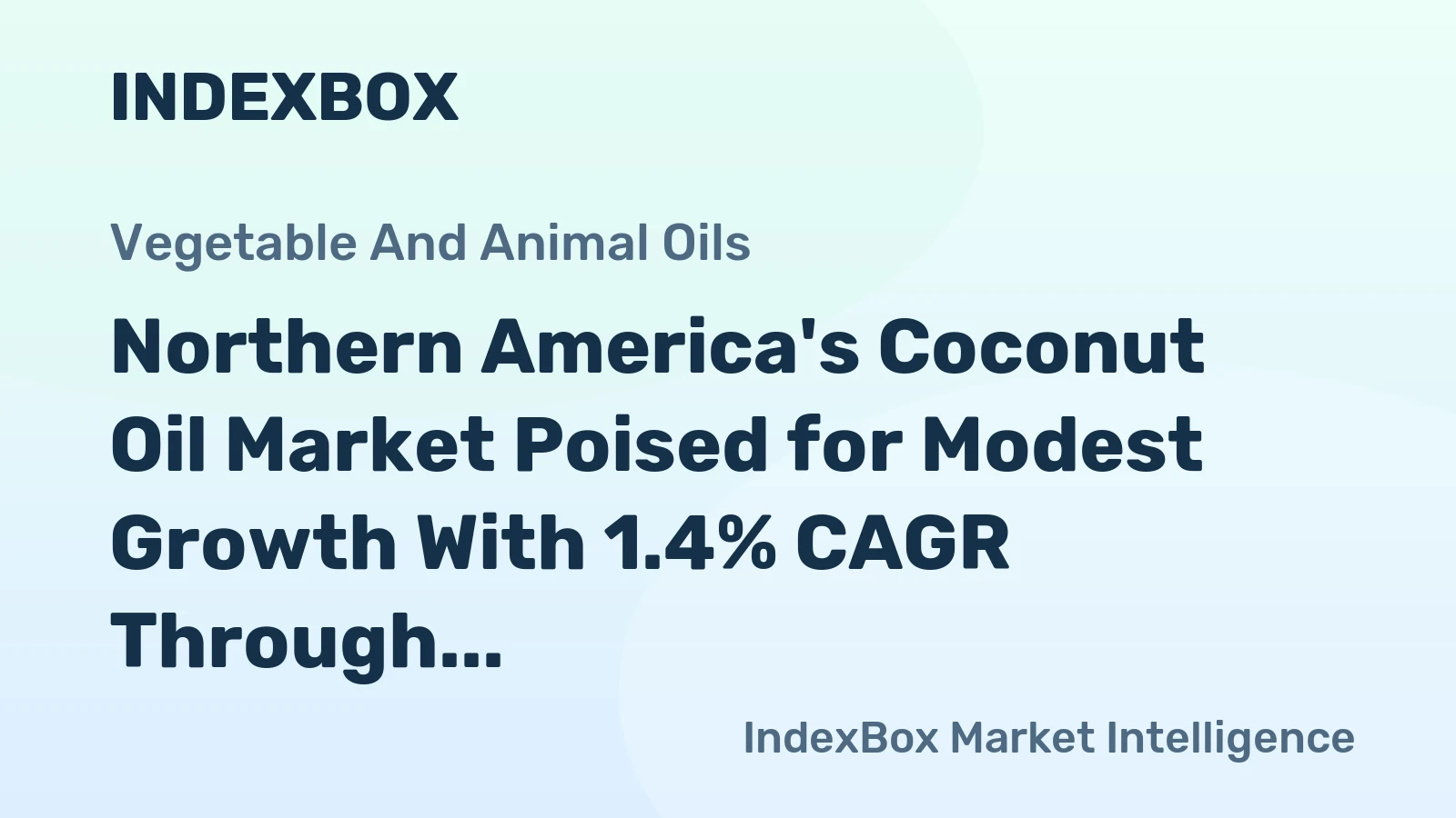 Northern America's Coconut Oil Market Poised for Modest Growth With 1.4% CAGR Through 2035