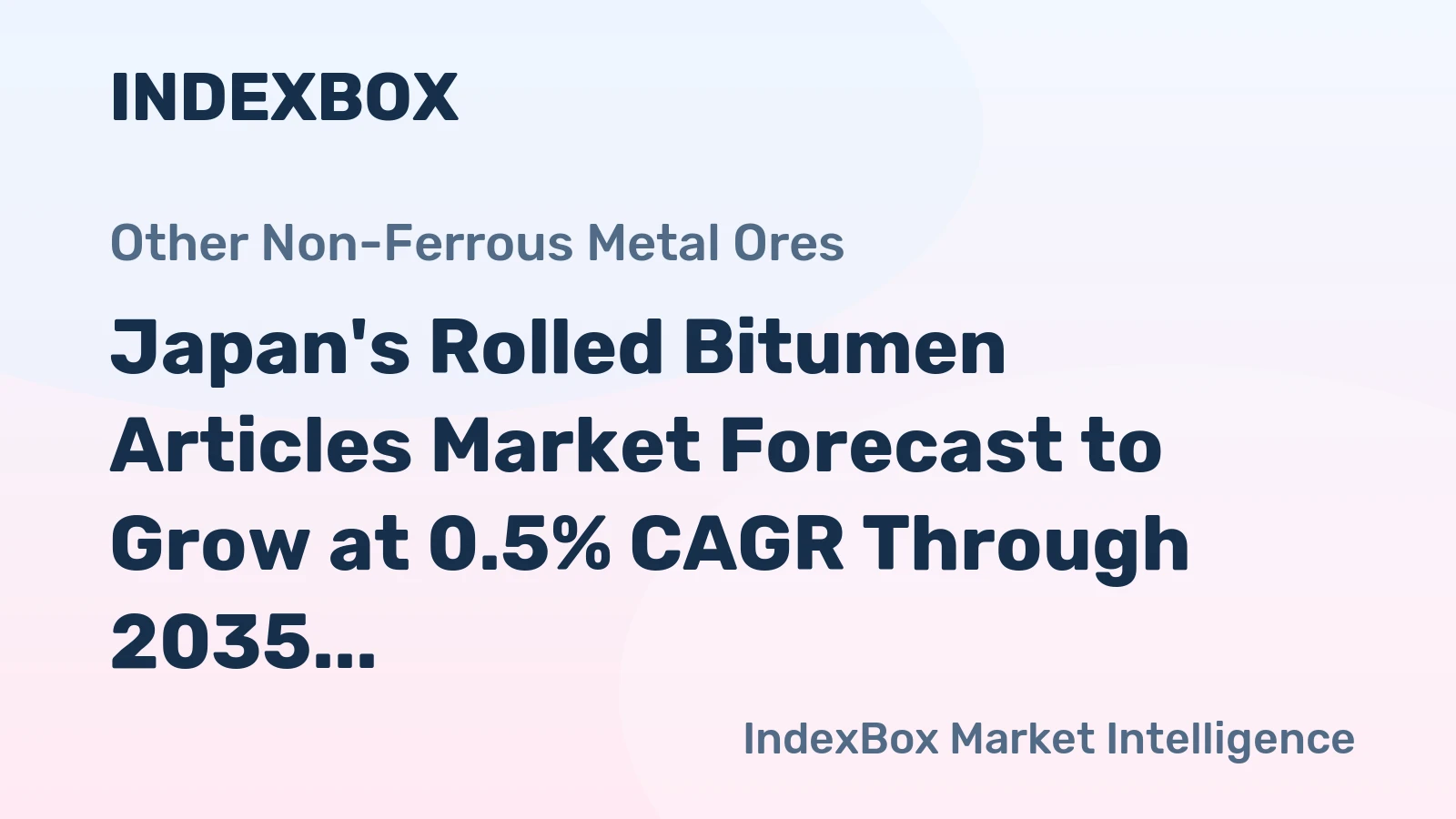 Japan's Rolled Bitumen Articles Market Forecast to Grow at 0.5% CAGR Through 2035