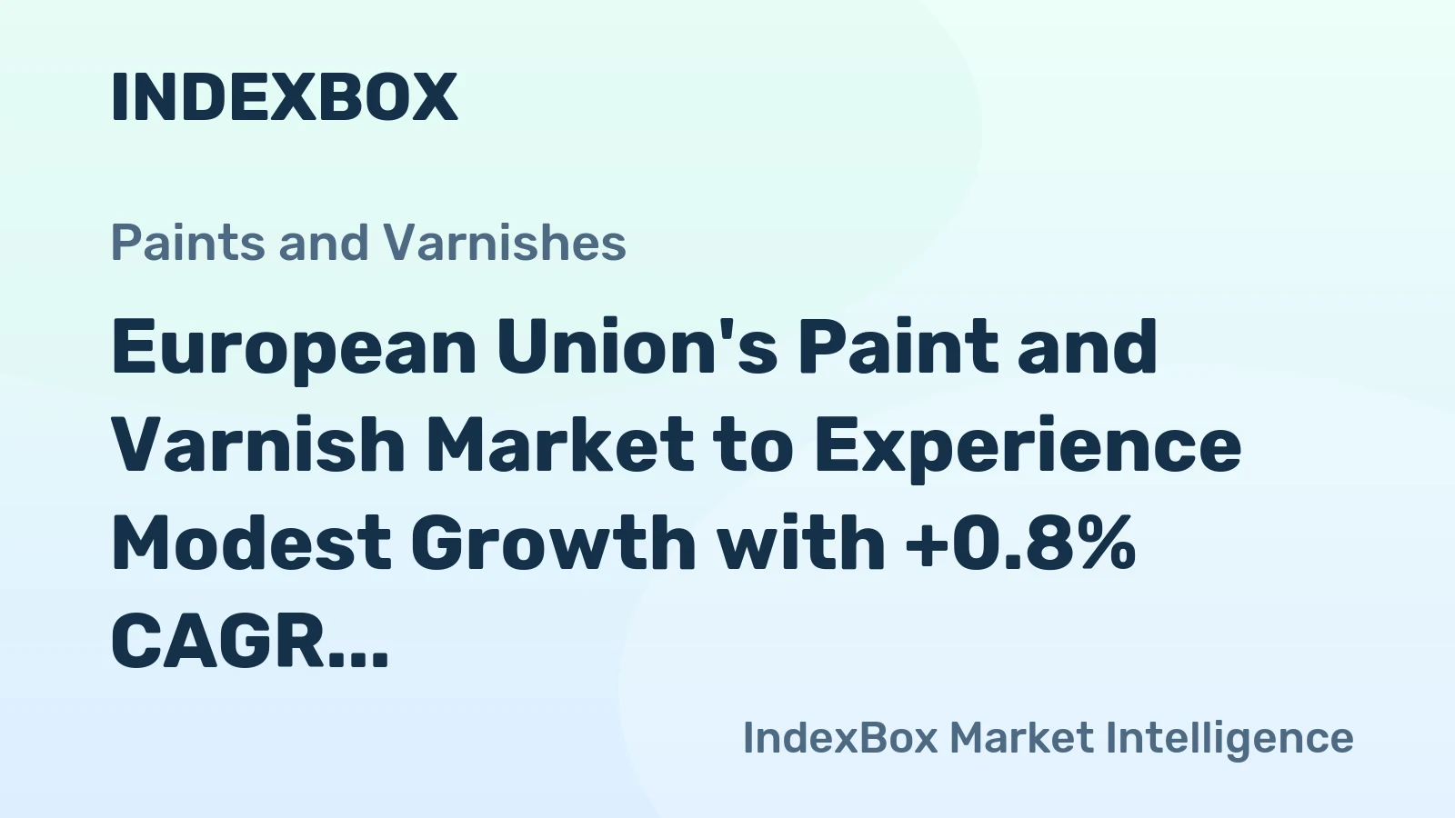 European Union's Paint and Varnish Market to Experience Modest Growth with +0.8% CAGR from 2024 to 2035