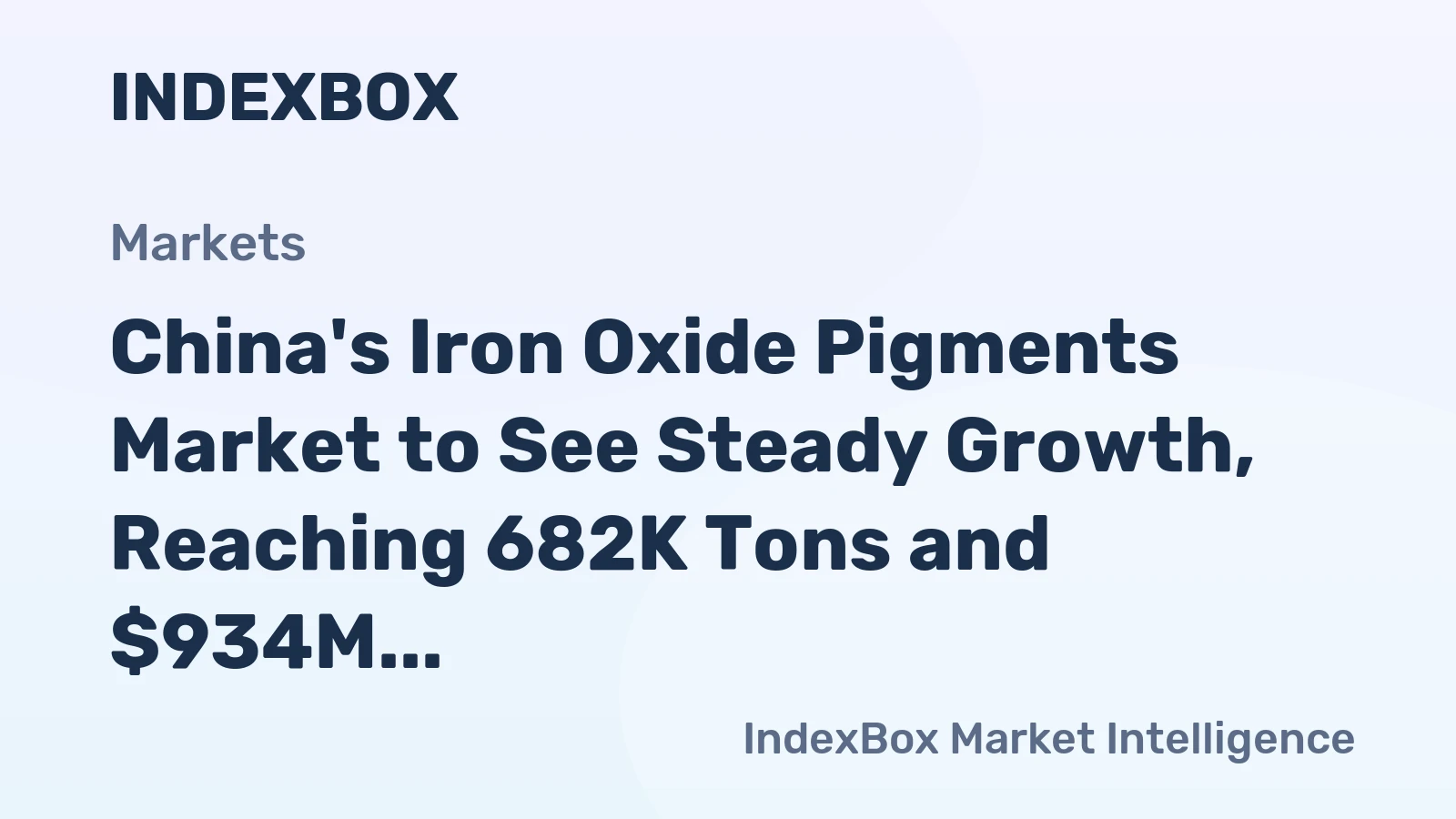 China's Iron Oxide Pigments Market to See Steady Growth, Reaching 682K Tons and $934M by 2035