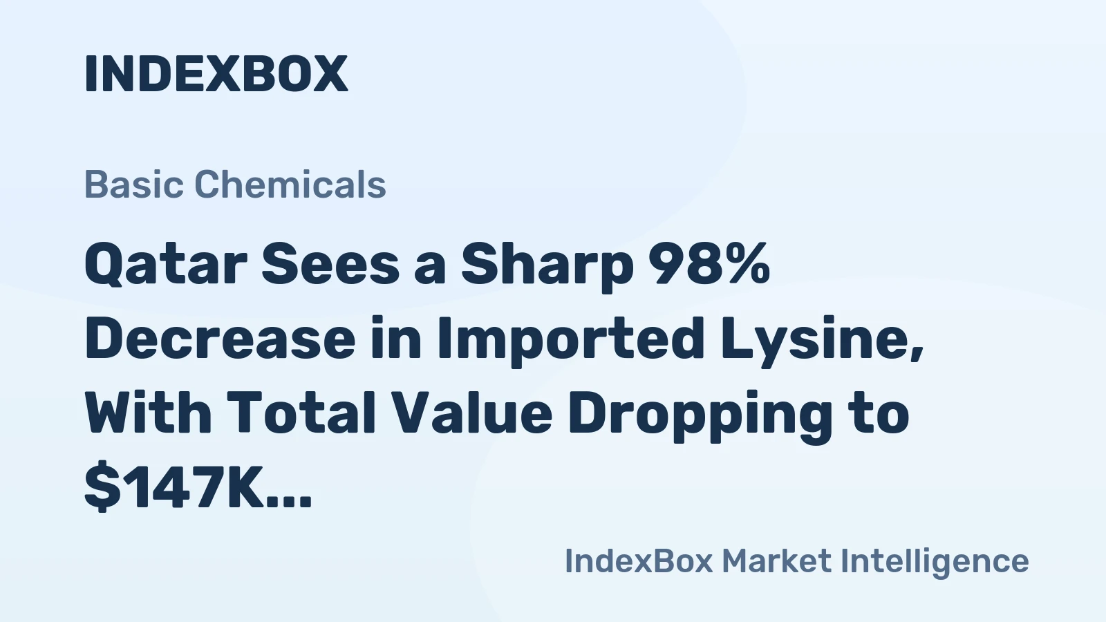 Qatar Sees a Sharp 98% Decrease in Imported Lysine, With Total Value Dropping to $147K by 2023