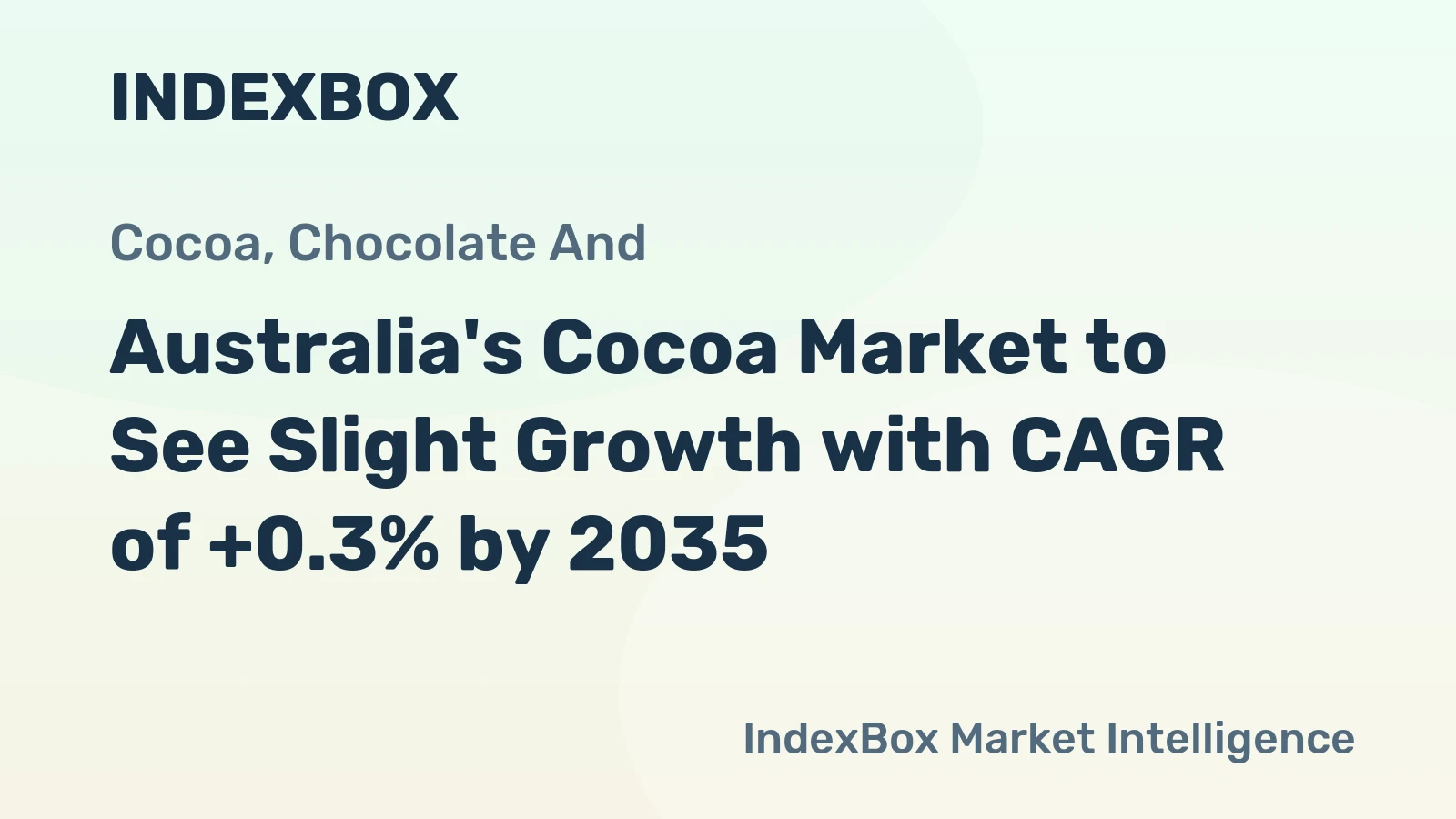 Australia's Cocoa Market to See Slight Growth with CAGR of +0.3% by 2035