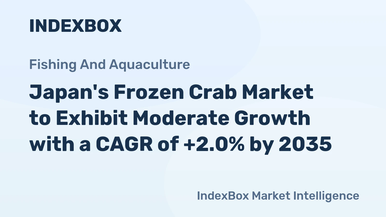 Japan's Frozen Crab Market to Exhibit Moderate Growth with a CAGR of +2.0% by 2035