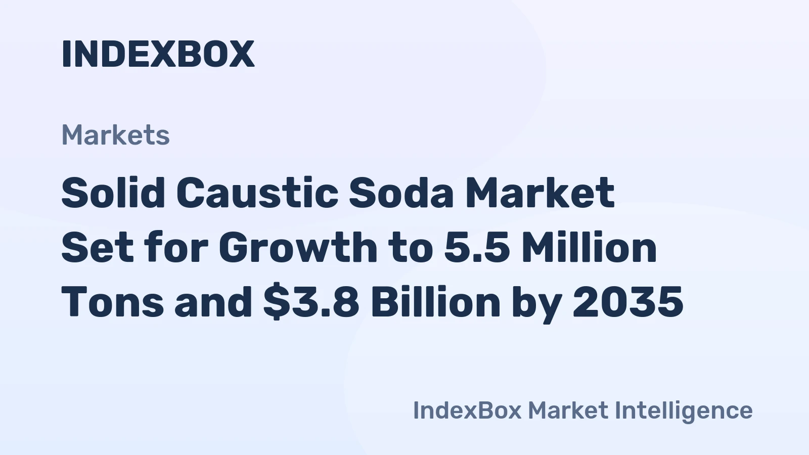 Solid Caustic Soda Market Set for Growth to 5.5 Million Tons and $3.8 Billion by 2035