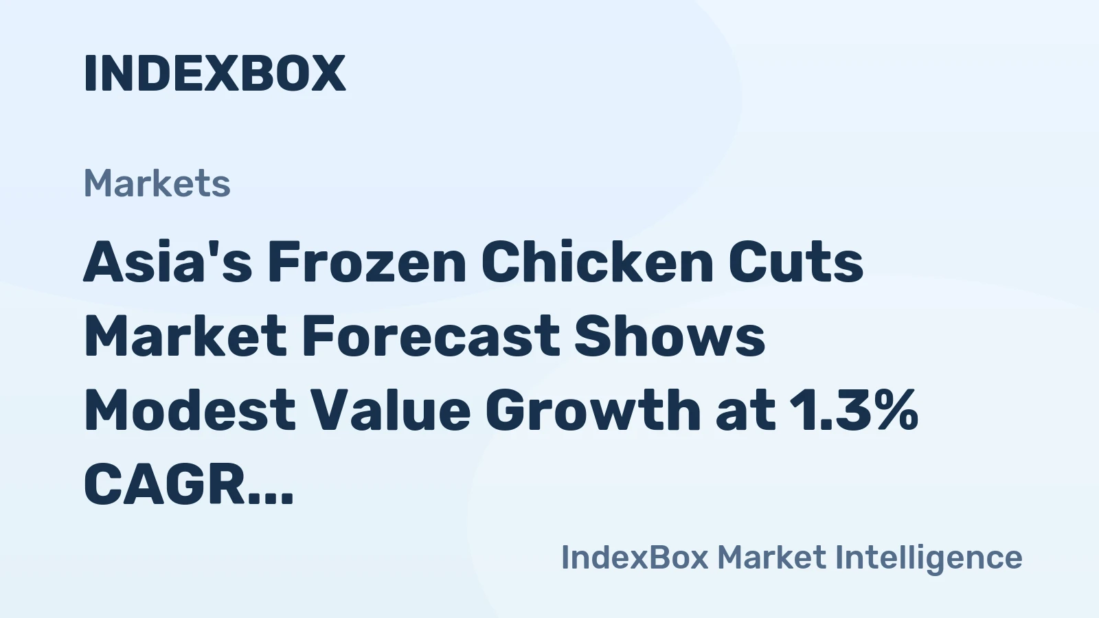 Asia's Frozen Chicken Cuts Market Forecast Shows Modest Value Growth at 1.3% CAGR Through 2035