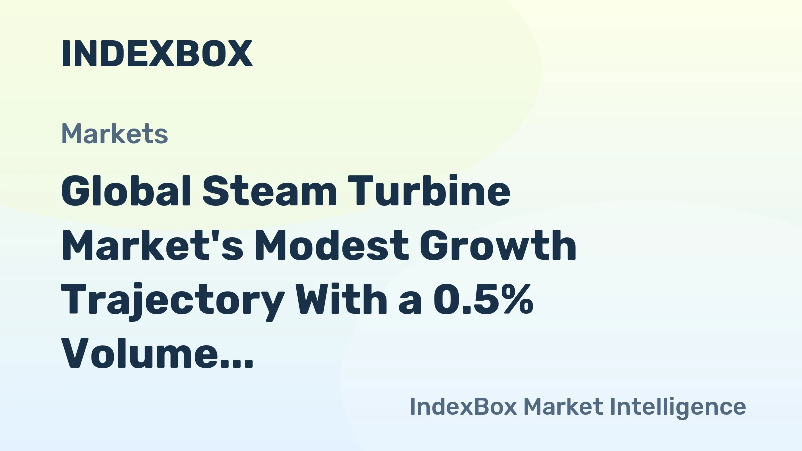 Global Steam Turbine Market's Modest Growth Trajectory With a 0.5% Volume CAGR Through 2035