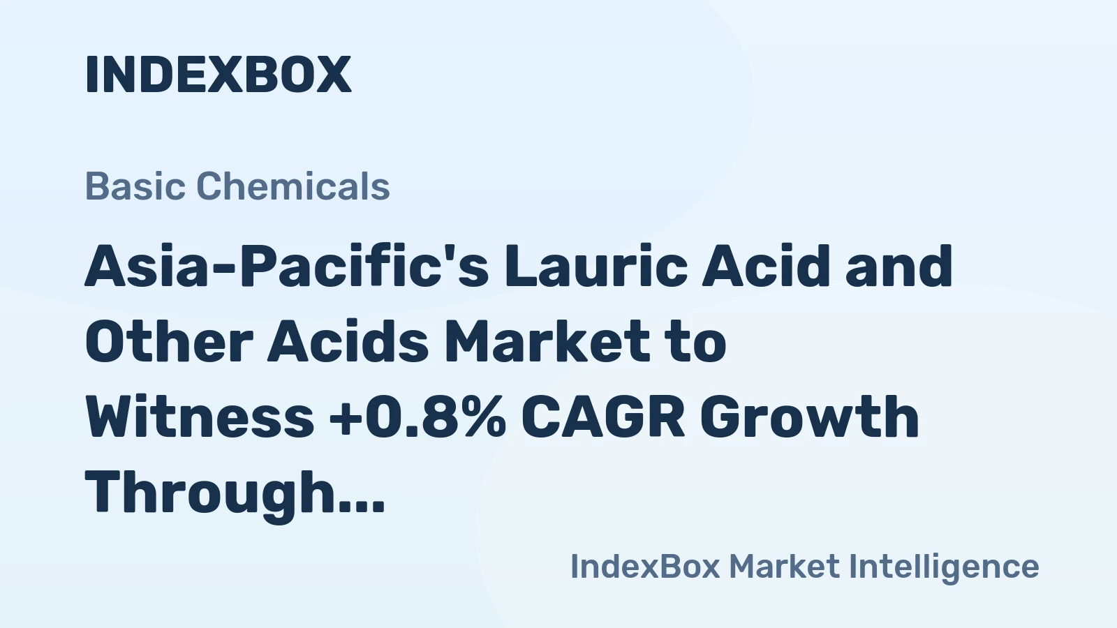 Asia-Pacific's Lauric Acid and Other Acids Market to Witness +0.8% CAGR Growth Through 2035