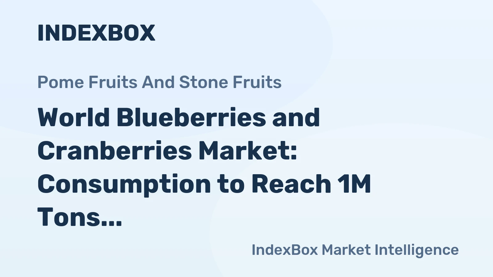 World Blueberries and Cranberries Market: Consumption to Reach 1M Tons by 2035, Value to Hit $8.7B