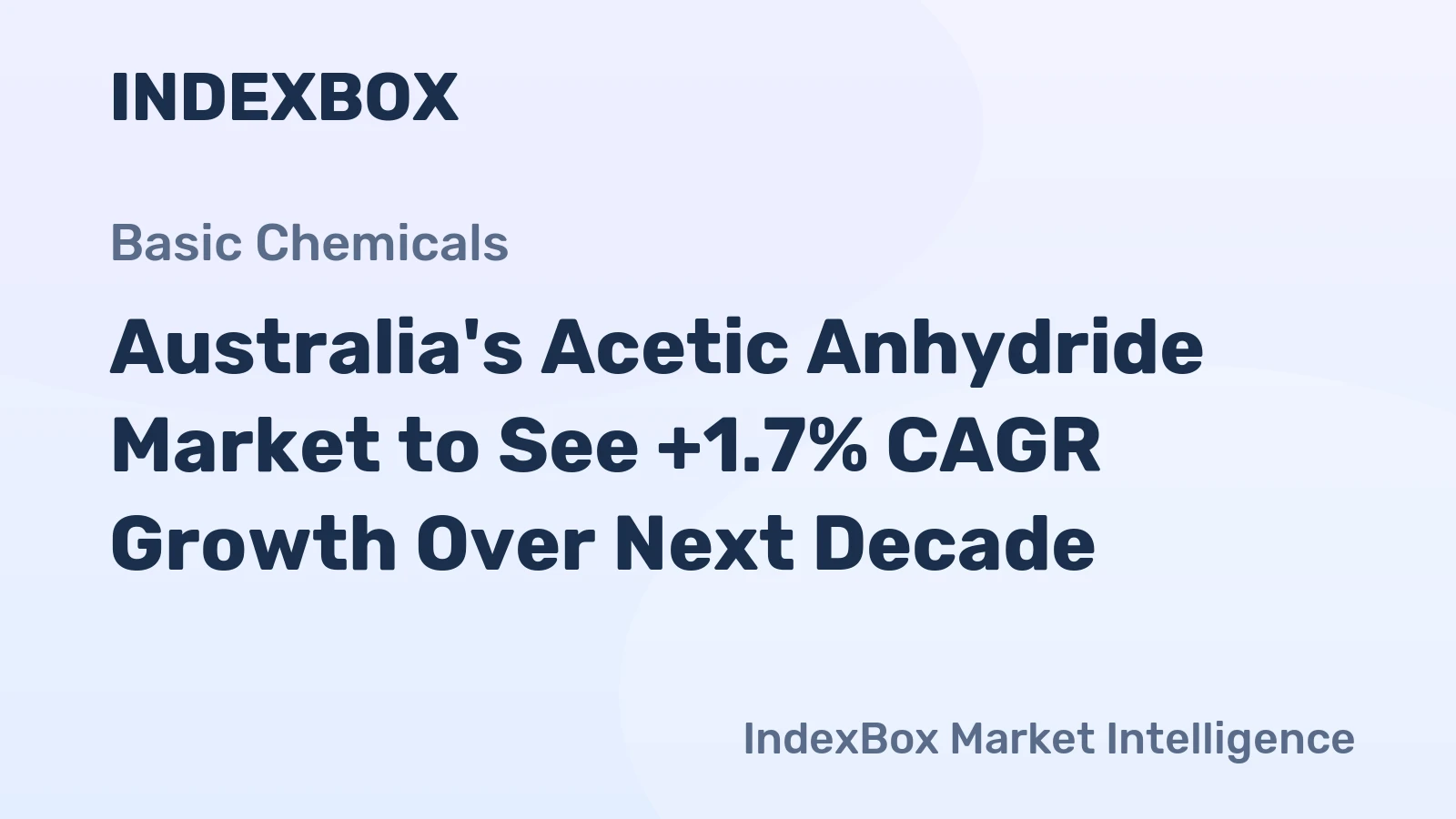 Australia's Acetic Anhydride Market to See +1.7% CAGR Growth Over Next Decade