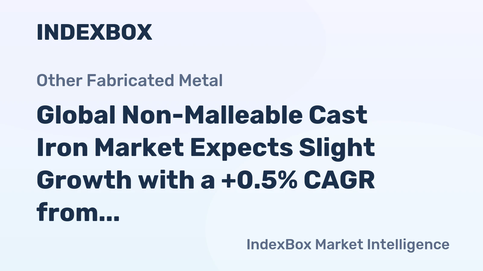 Global Non-Malleable Cast Iron Market Expects Slight Growth with a +0.5% CAGR from 2024 to 2035