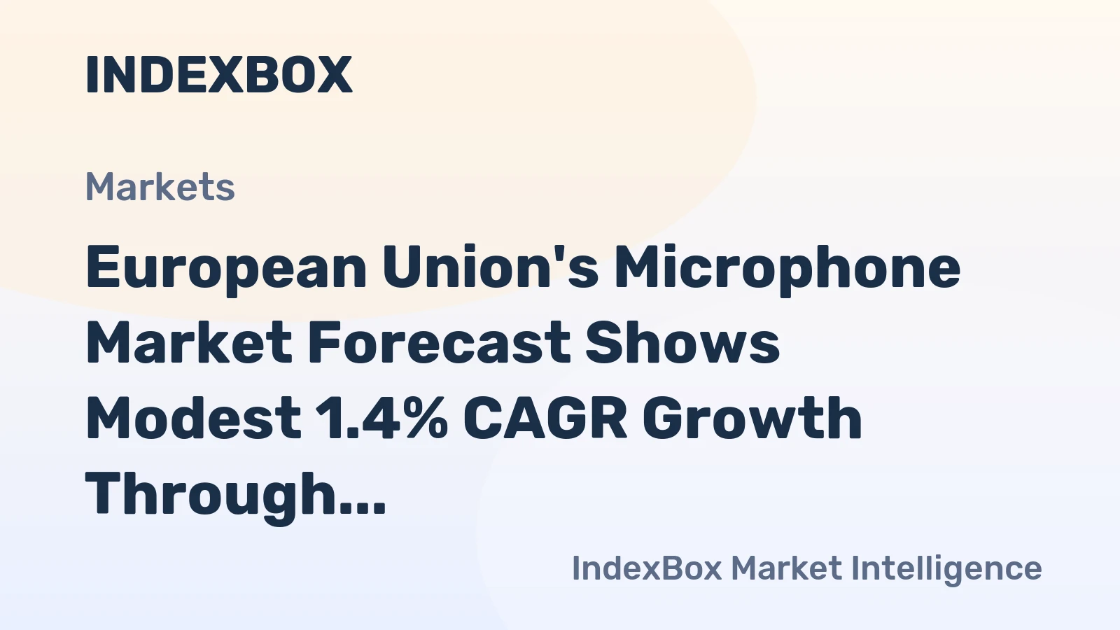 European Union's Microphone Market Forecast Shows Modest 1.4% CAGR Growth Through 2035