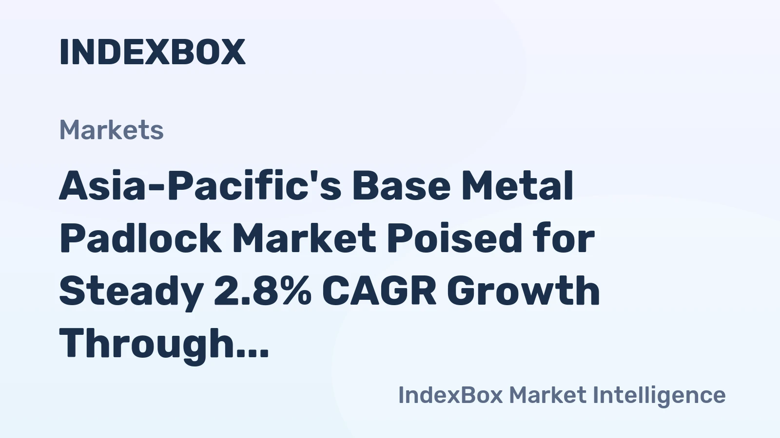 Asia-Pacific's Base Metal Padlock Market Poised for Steady 2.8% CAGR Growth Through 2035