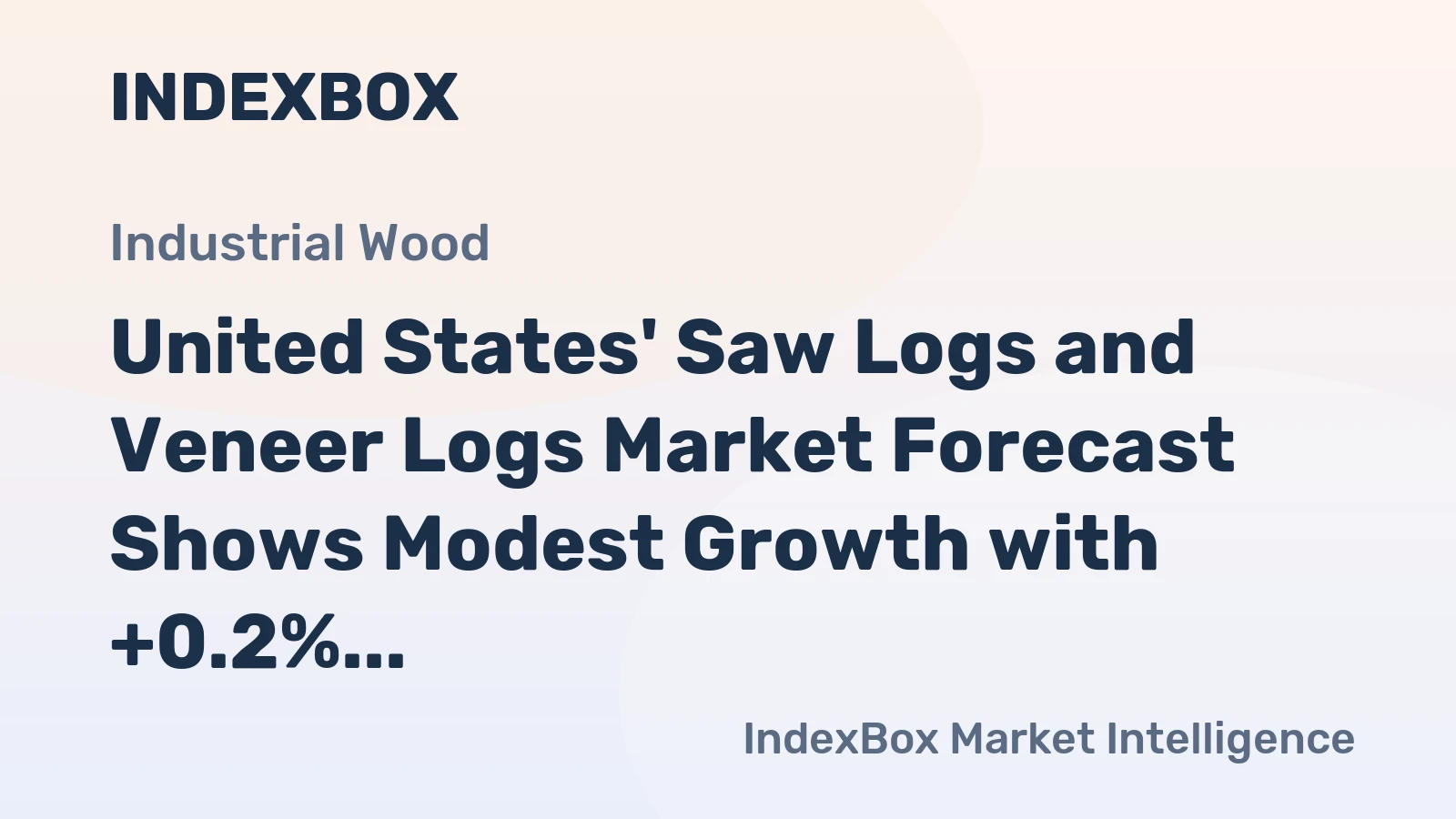 United States' Saw Logs and Veneer Logs Market Forecast Shows Modest Growth with +0.2% Volume CAGR Through 2035