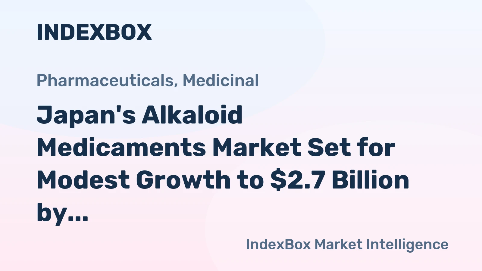 Japan's Alkaloid Medicaments Market Set for Modest Growth to $2.7 Billion by 2035