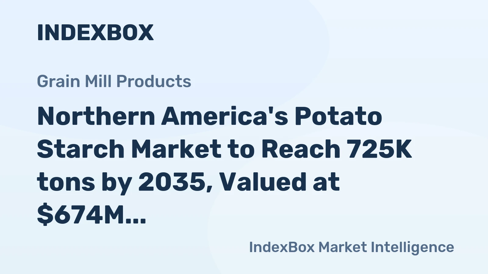 Northern America's Potato Starch Market to Reach 725K tons by 2035, Valued at $674M