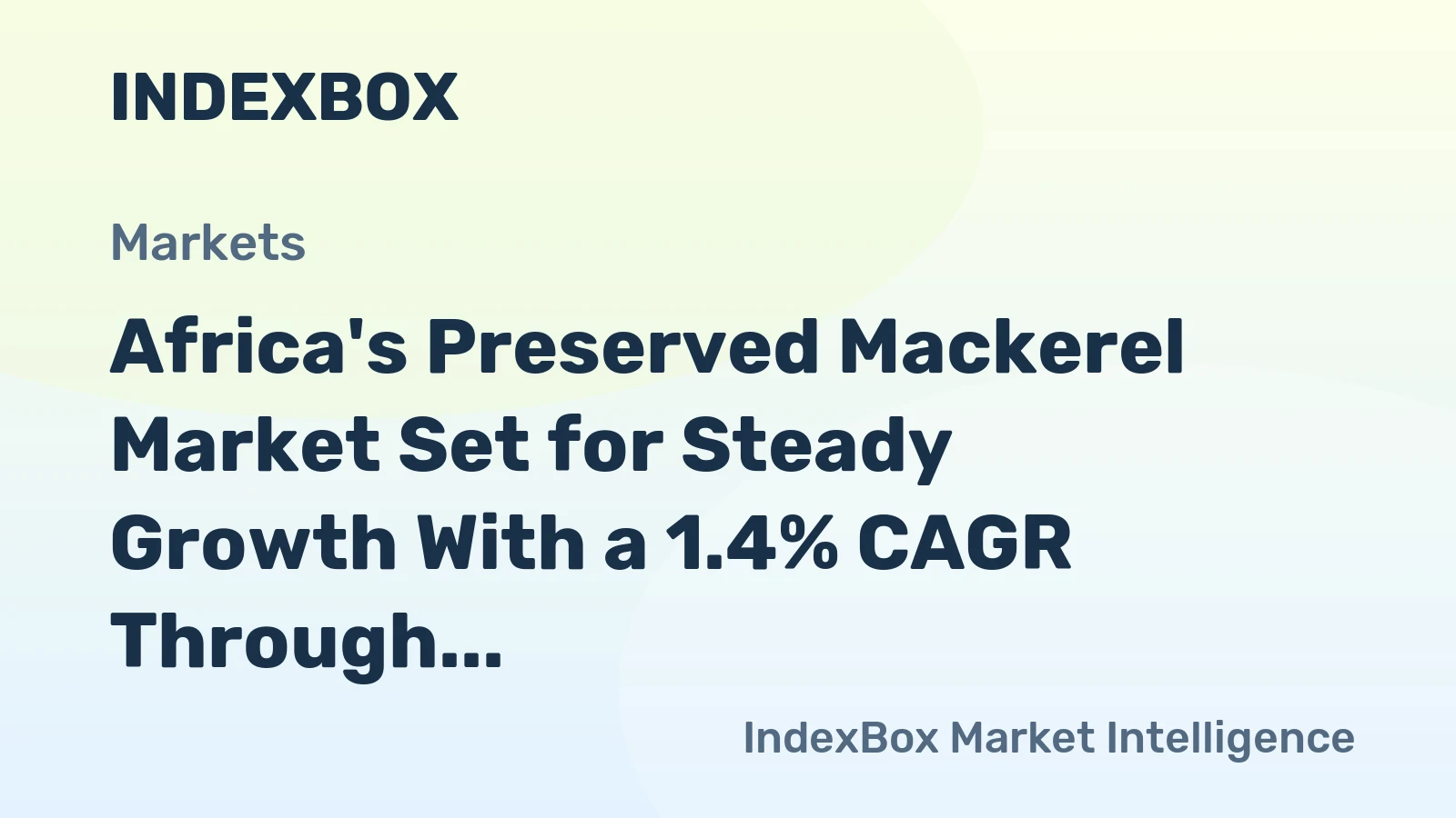 Africa's Preserved Mackerel Market Set for Steady Growth With a 1.4% CAGR Through 2035