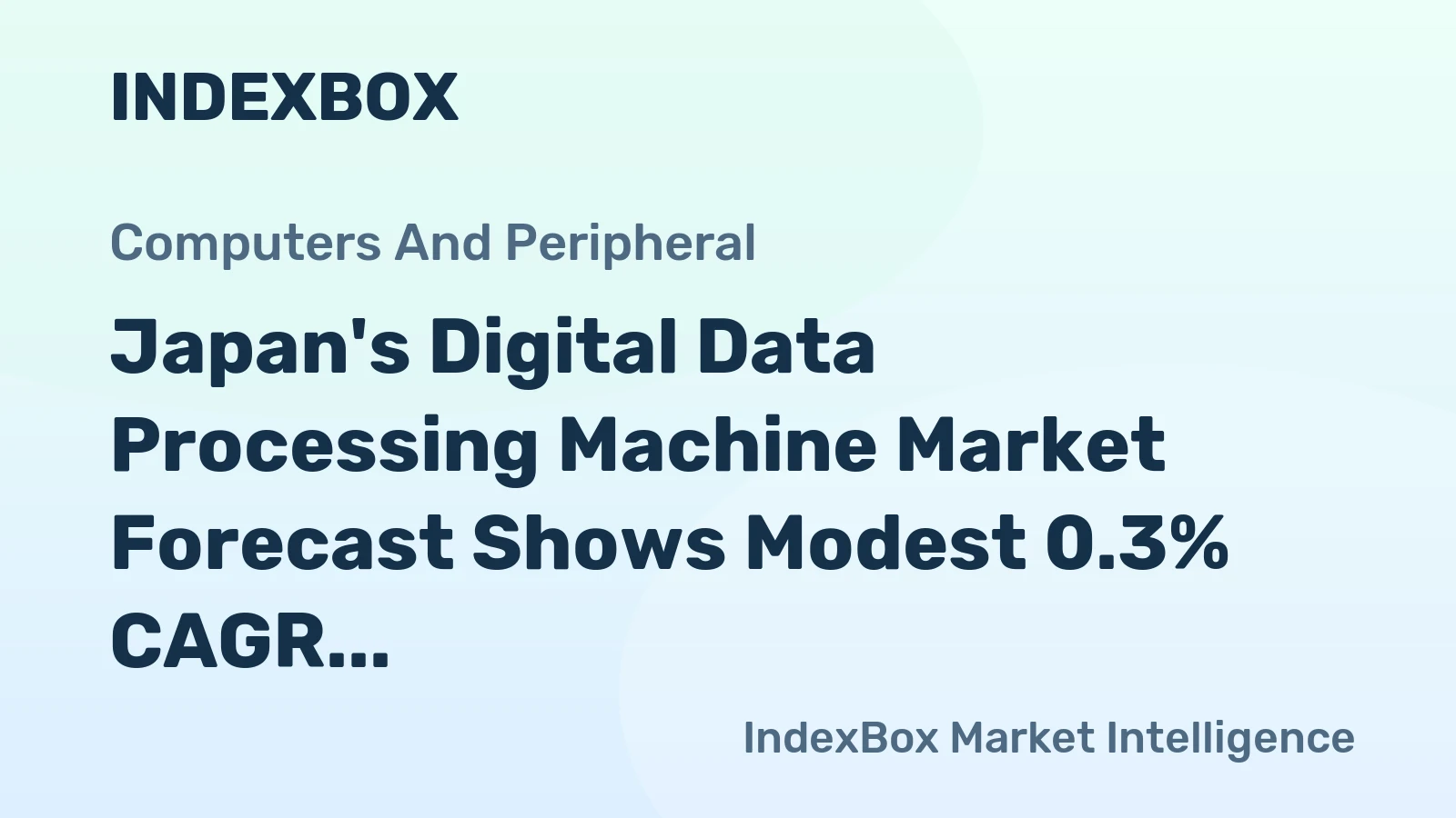 Japan's Digital Data Processing Machine Market Forecast Shows Modest 0.3% CAGR Growth Through 2035